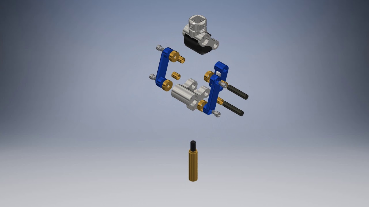 Four bar knee exploded view. - YouTube