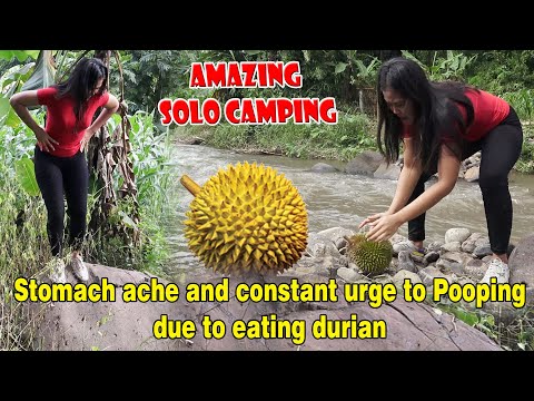 Beautiful Girl Suffers Stomach Ache After Eating Durian