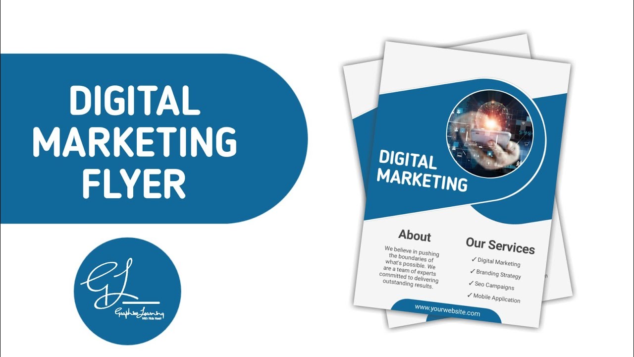 How to creat Digital Marketing flyer tutorial in pixellab | Pixellab ...