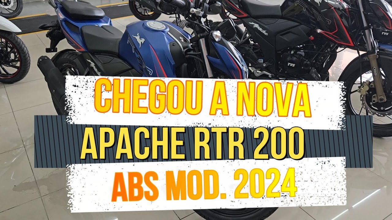 CHEGOU A NOVA APACHE RTR 200 ABS 2024 NAS LOJAS - YouTube