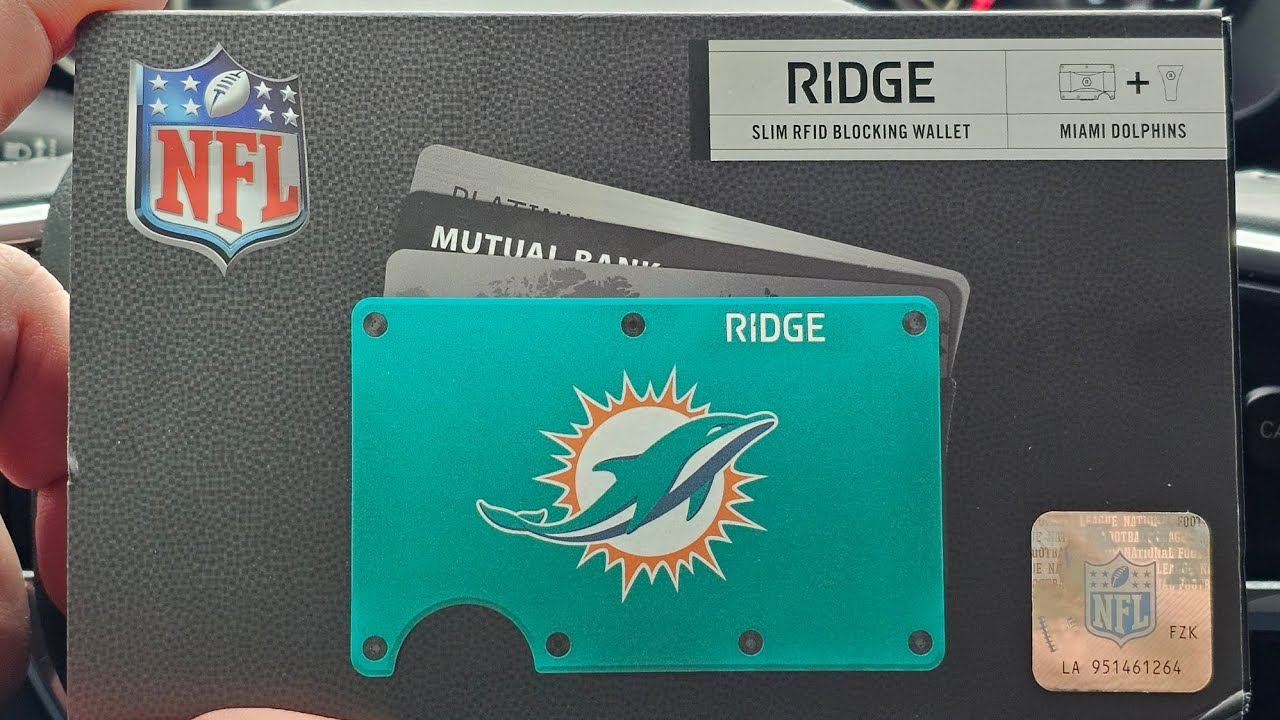 UNBOXING NEW RIDGE WALLET NFL MIAMI DOLPHINS EDITON 🐬 - YouTube