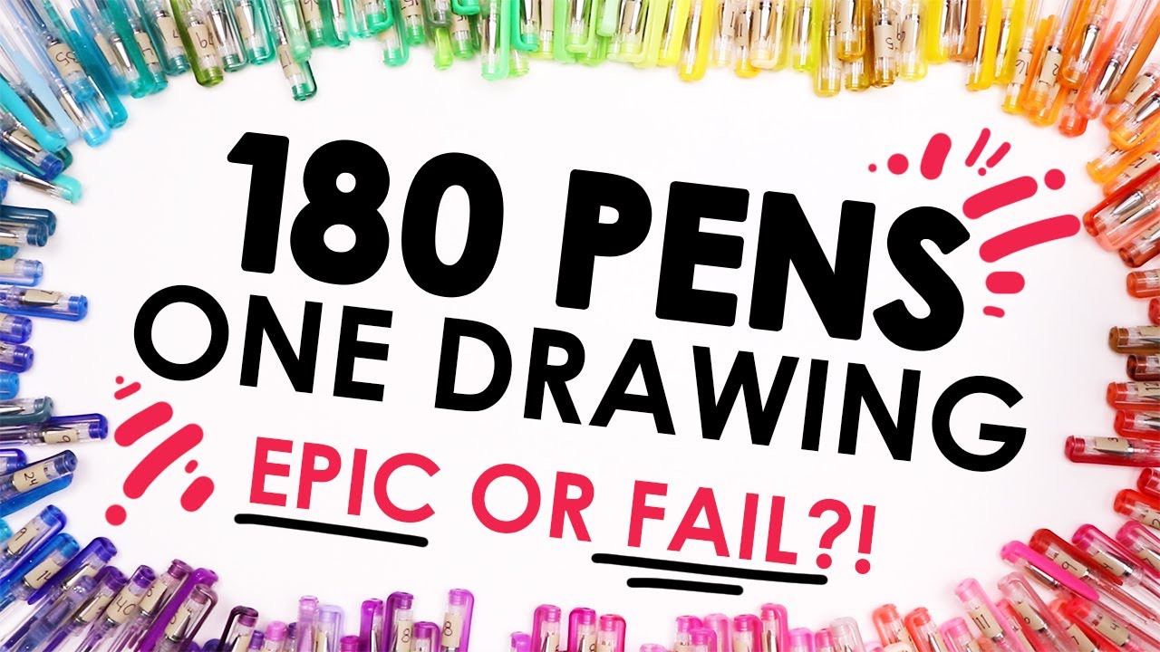 180 COLORS... ONE DRAWING. - YouTube