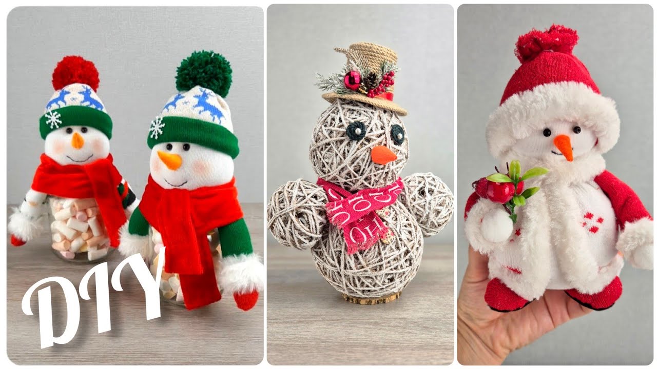 Они такие милые! Замечательные идеи как сделать Снеговик своими руками ...