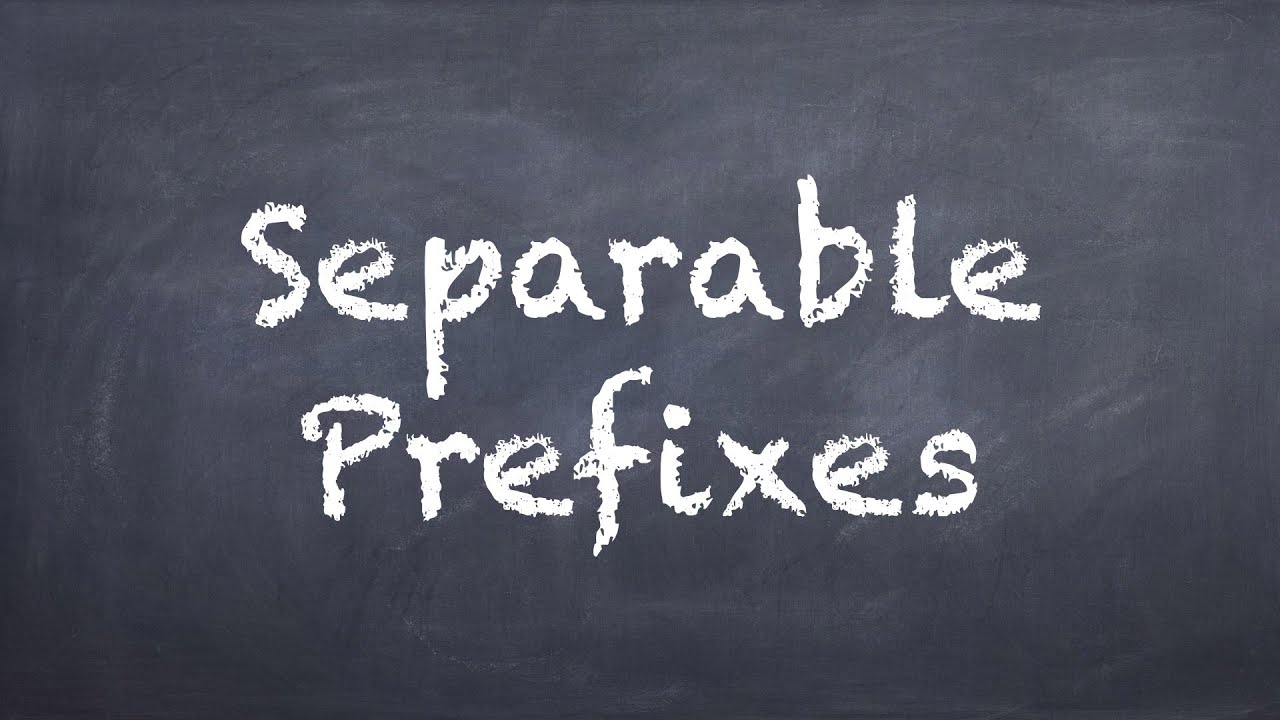 Separable Prefixes - German 1 WS Explanation - Deutsch lernen - YouTube