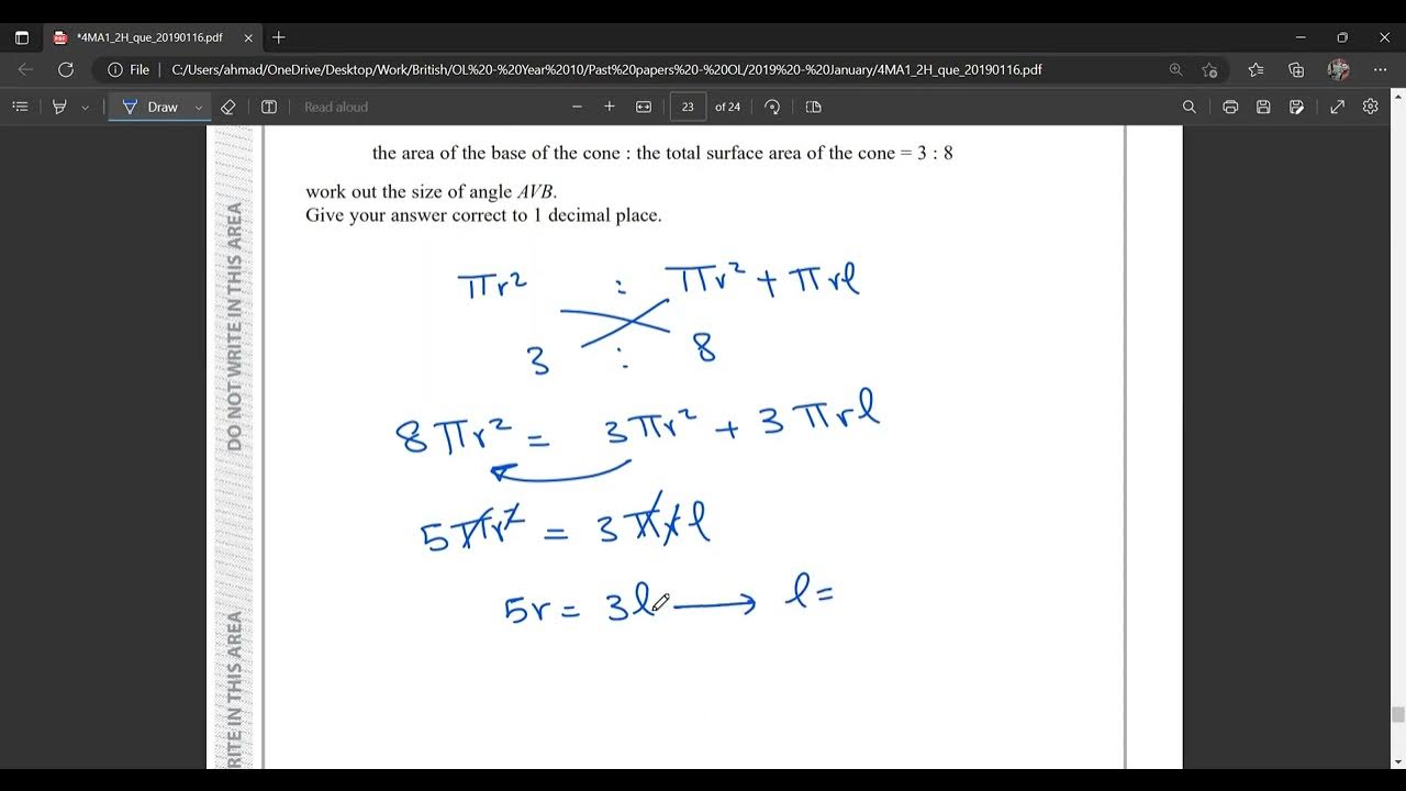 IGCSE Mathematics - OL Edexcel - Solid geometry question - YouTube