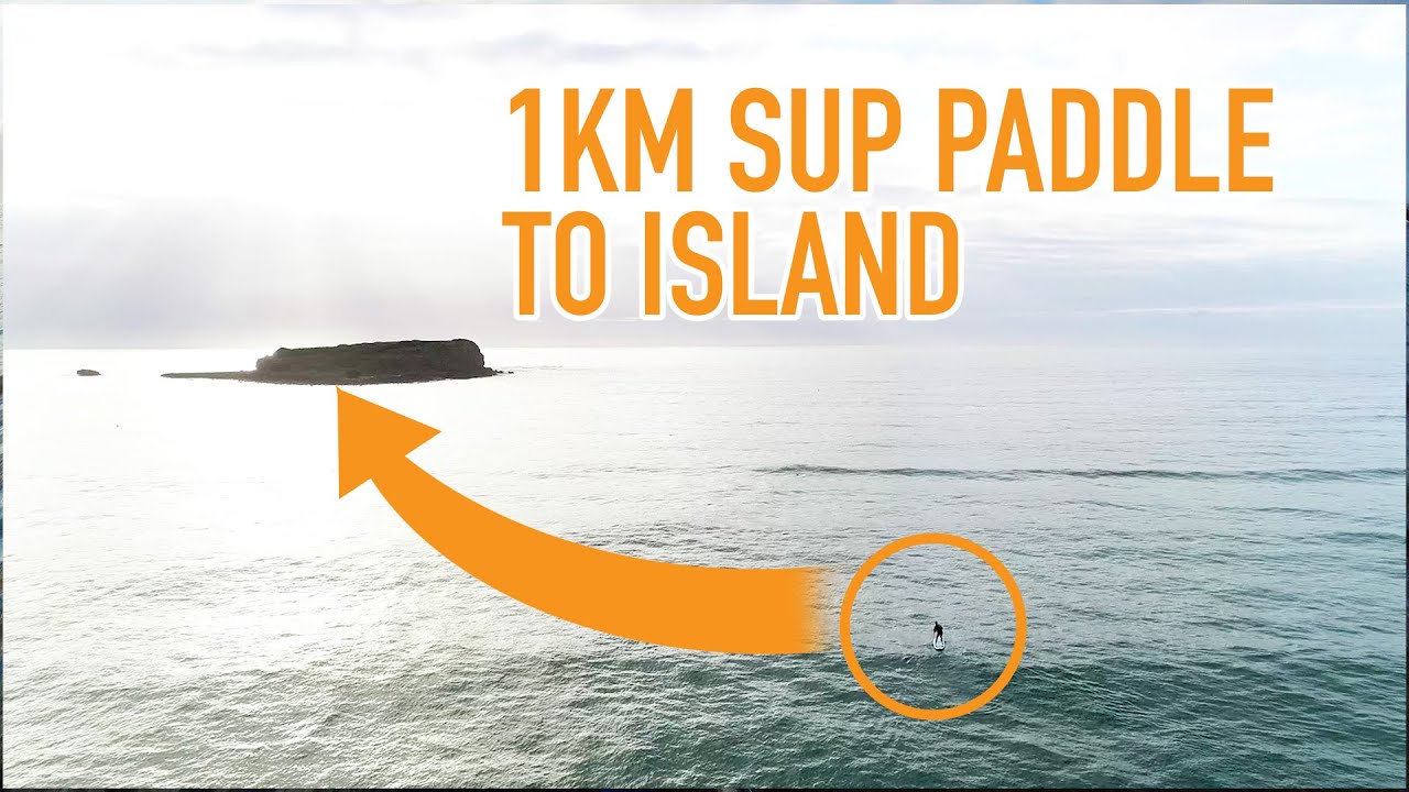 1km SUP paddle to Cook Island with Goosehill inflatable Paddle Board ...