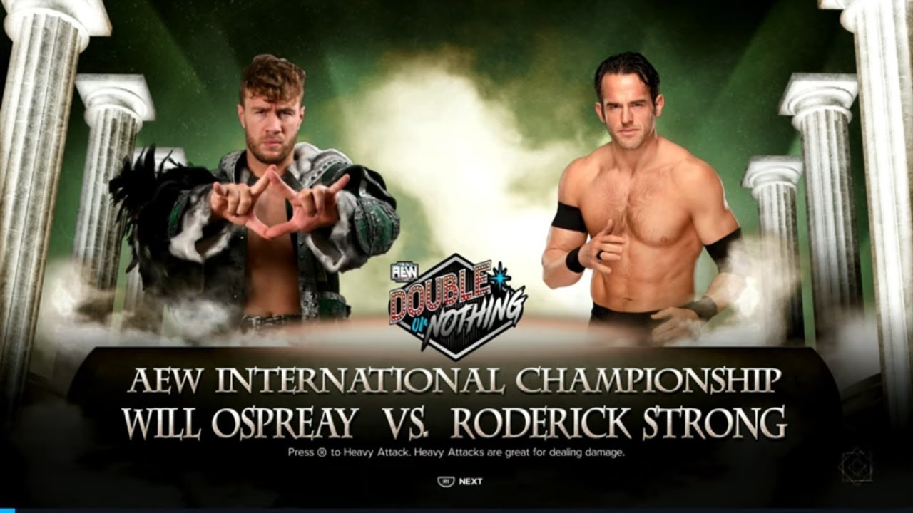 AEW Double or Nothing 2024 Roderick Strong vs Will Ospreay for the AEW ...