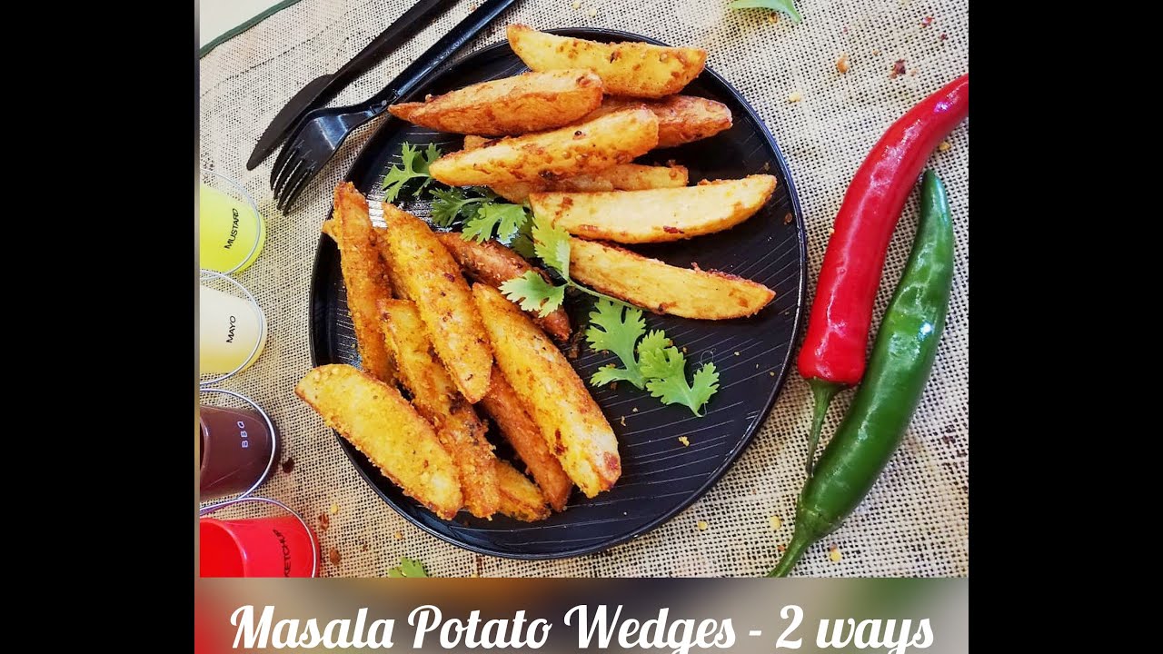 Masala Potato Wedges - 2 ways - YouTube