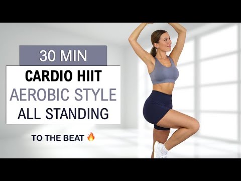 30 Min Cardio HIIT - Aerobic Style to the BEAT | All Standing ...
