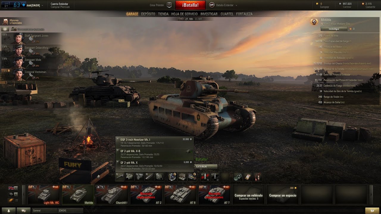 World of tanks - Matilda IV - 6 kills - gameplay español - YouTube
