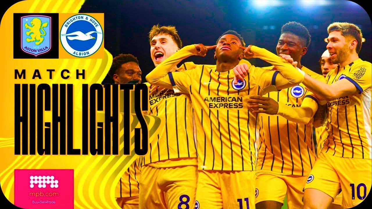 Simon Adingra Goal | Aston Villa vs Brighton 2-2 Highlights | Premier ...