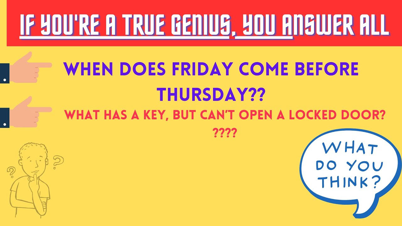Brain teasers for students |Fun riddles |Learning thrills | IQ - YouTube