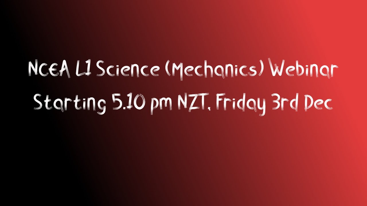 NCEA Level 1 Science: Mechanics AS90940 - YouTube
