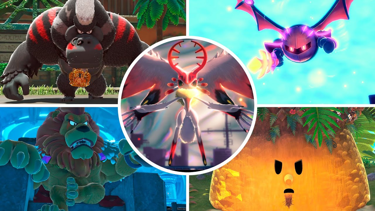 Kirby and the Forgotten Land - All Bosses (No Damage, No Copy Ability ...