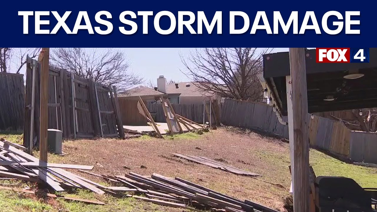 Dallas weather: Straight line wind damage in Carrollton - YouTube