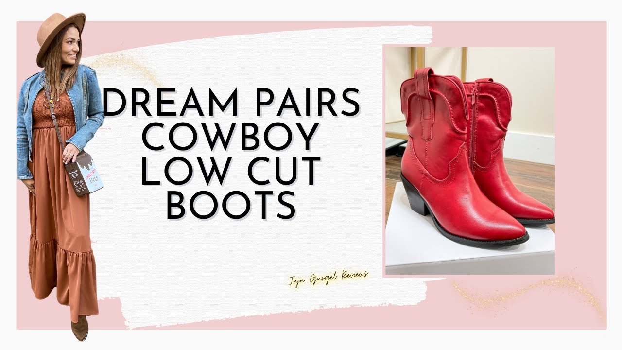 Dream Pairs cowboy low cut boots review - YouTube