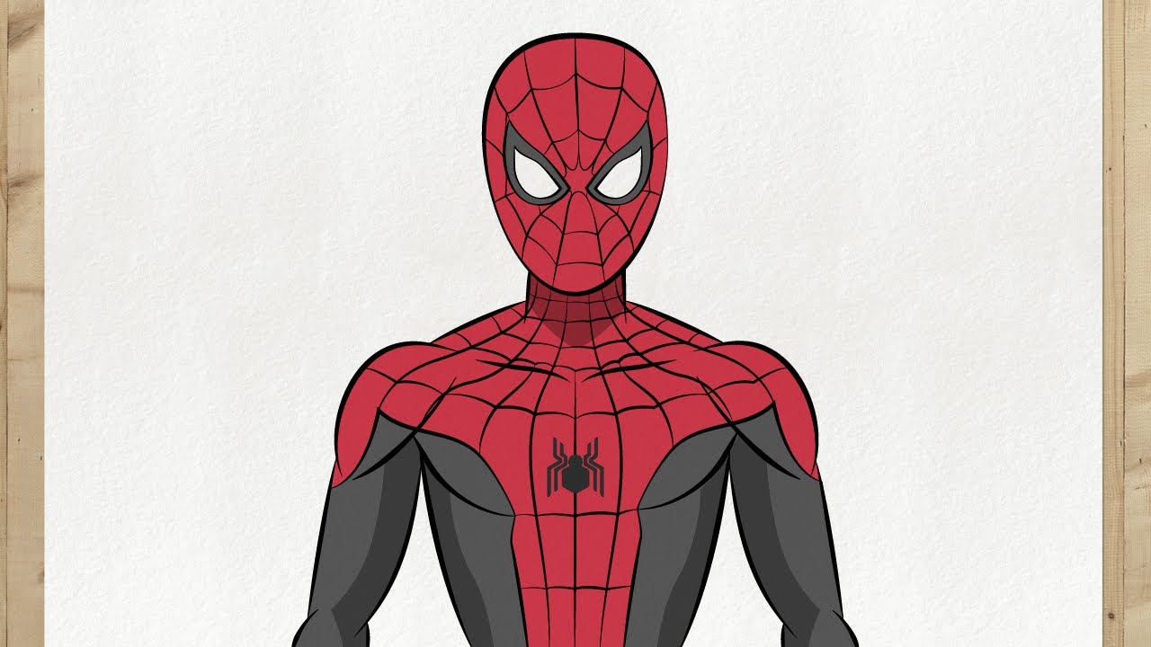 Cómo Dibujar a SPIDER-MAN 🕷️ | Traje Homecoming | Tutorial de Dibujo ...