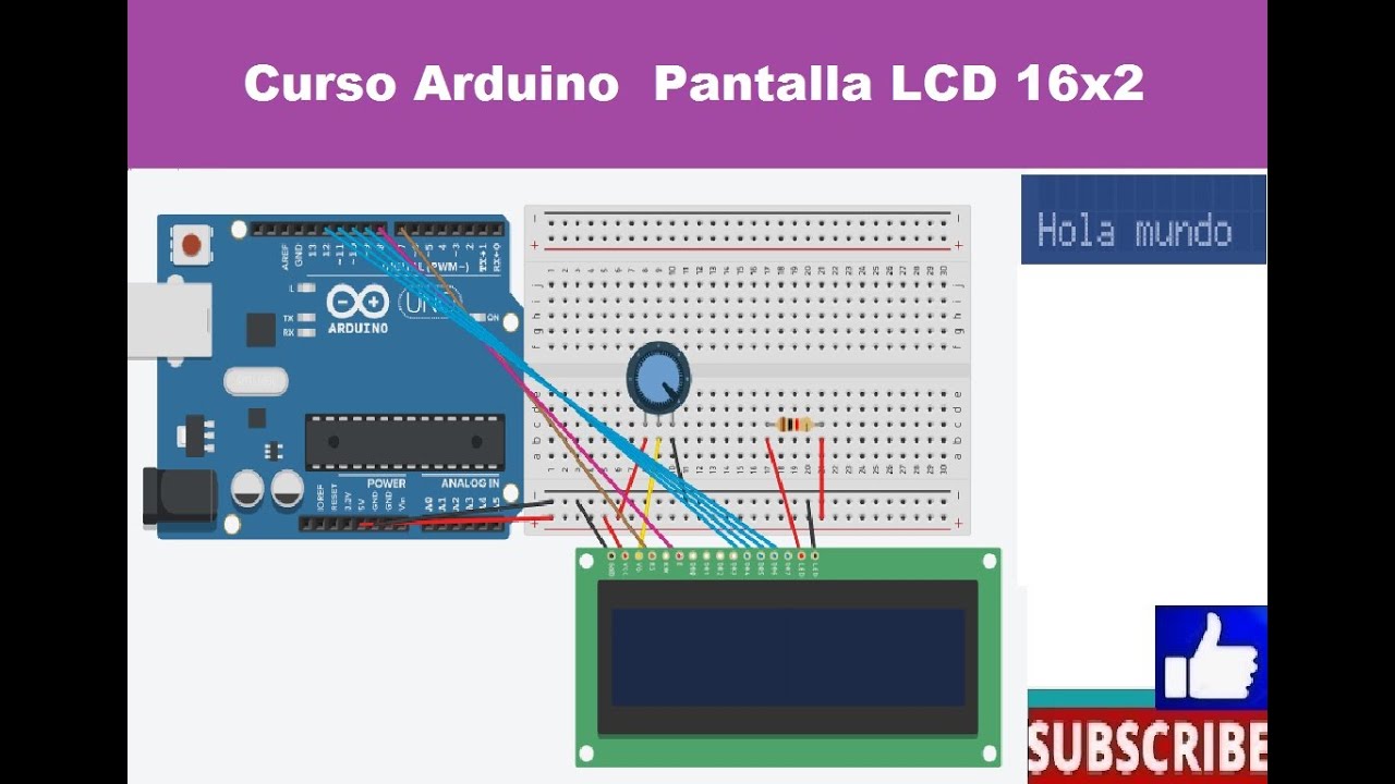 Curso Arduino Pantalla LCD 16x2 - YouTube