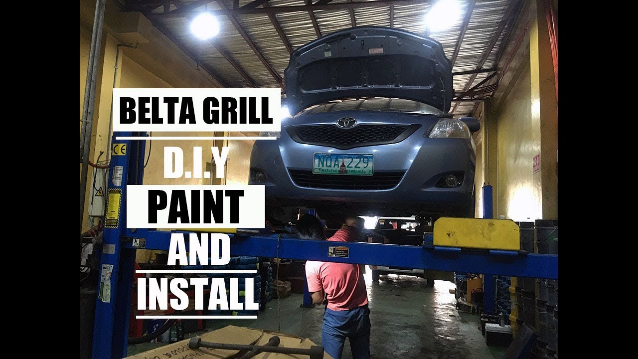 TOYOTA VIOS MODIFICATION | BELTA GRILL INSTALLED | DIY PAINT | - YouTube
