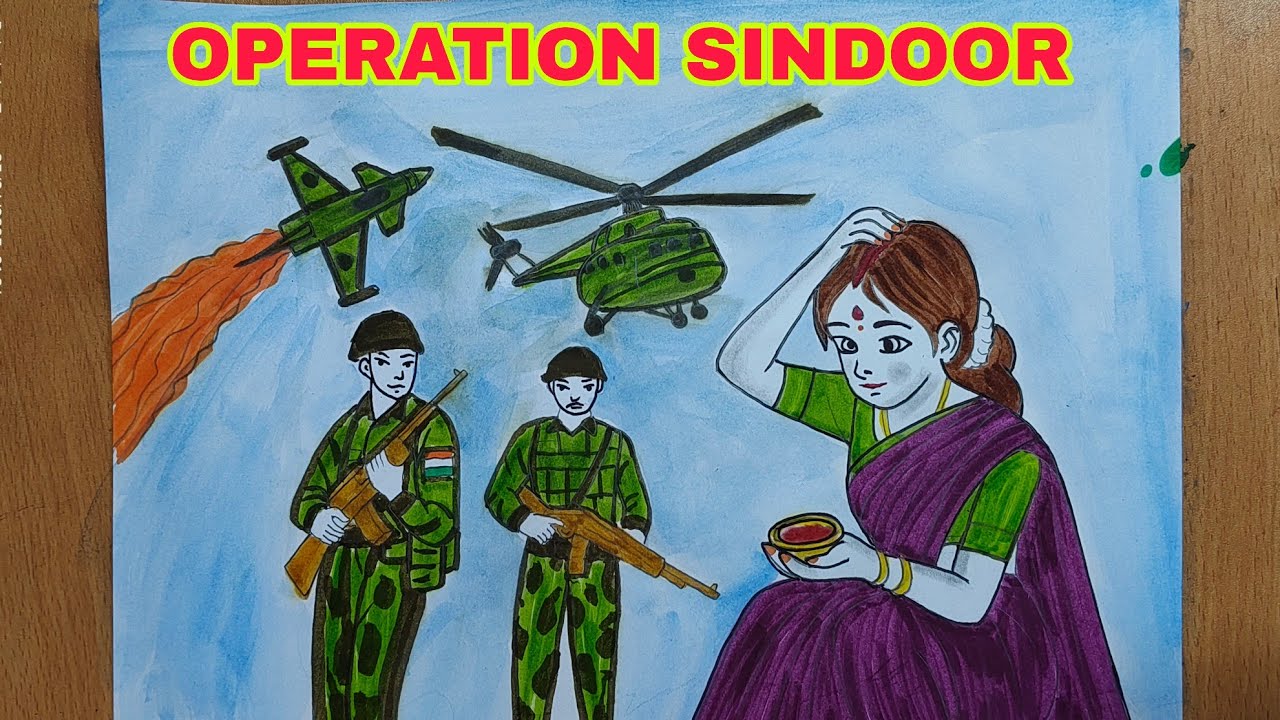 Operation Sindoor | Drawing on Operation Sindoor |Tribute To Pahalgam ...
