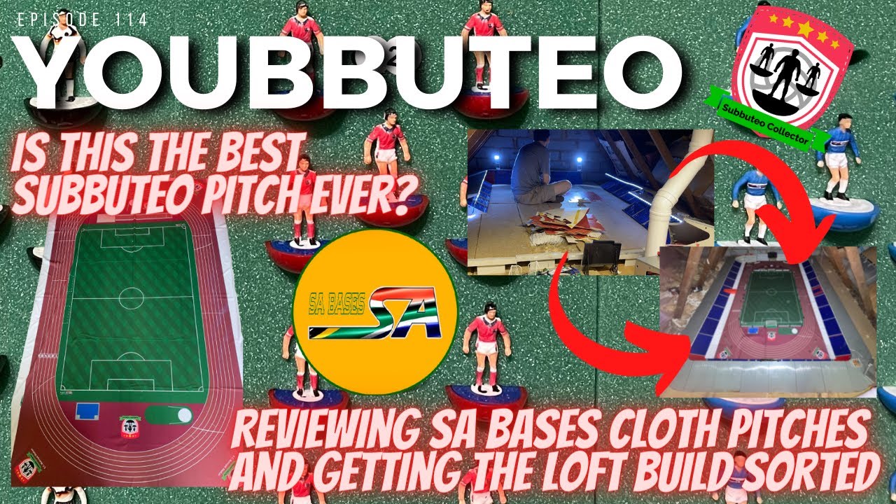 Reviewing a Subbuteo Pitch from SA Bases and Finishing the Loft Stadium ...