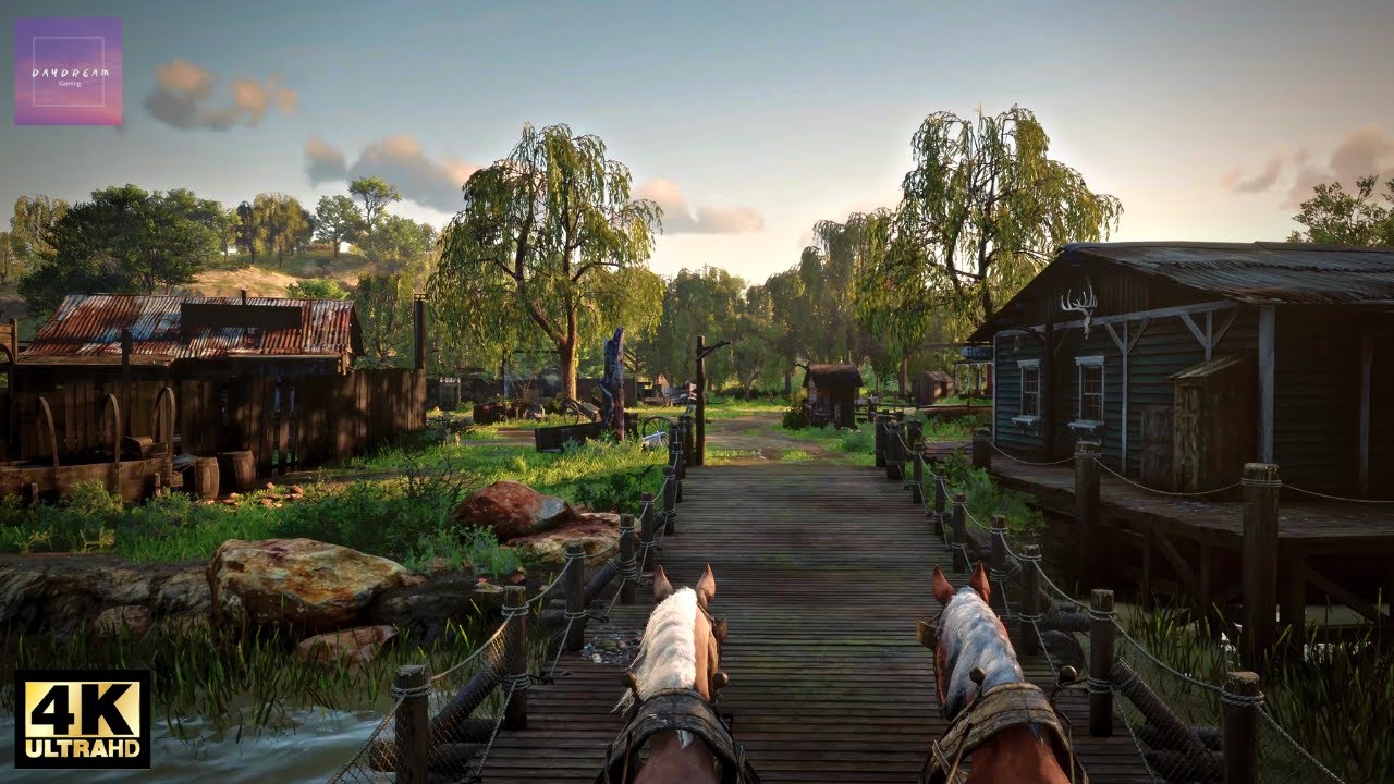 Relaxing Horse Carriage Ride in Red Dead Redemption 2 [ 4K Ultra ...