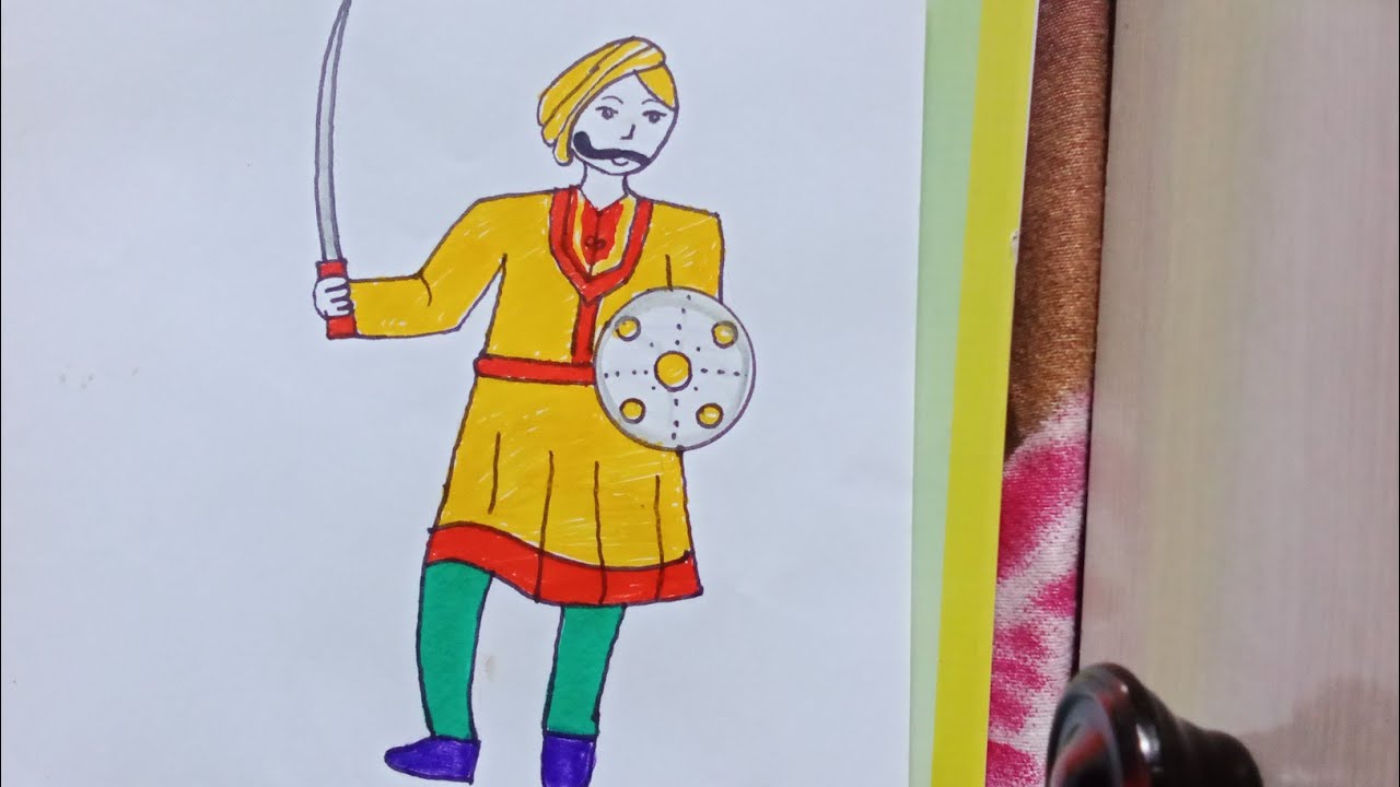 Kempegowda Drawing | kempegowda jayanthi | how to draw kempegowda ...