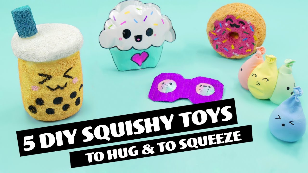 5 Cute & Colorful DIY Squishy Toys | Make Your Own Toys To Hug ...