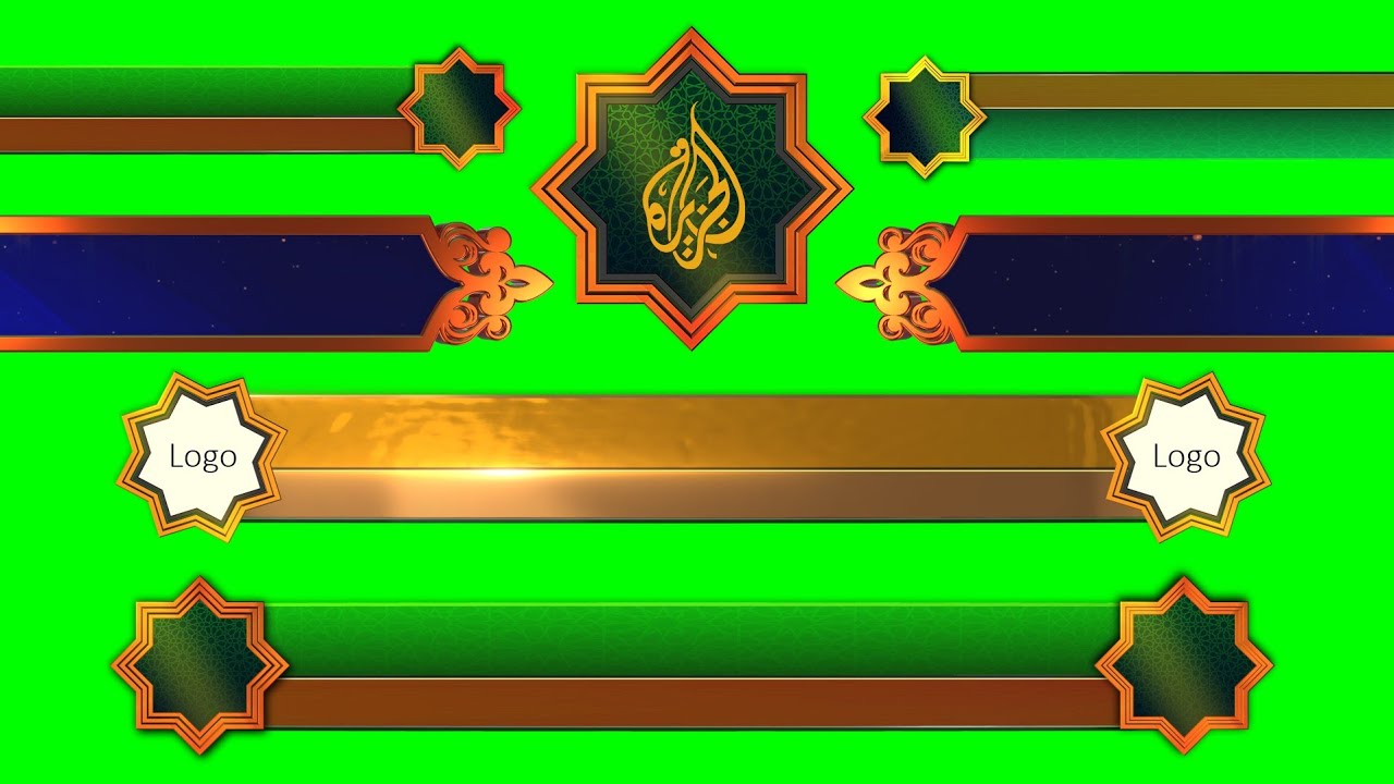 Beautiful Islamic Lower Third 3D Designs Green Screen | Adobe After ...
