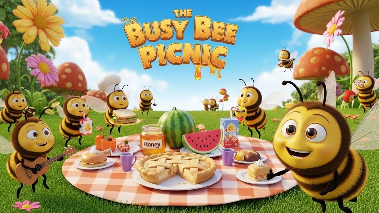 The Busy Bee Picnic 🐝🌸 | Learn About Bees for Kids | Fun Nature ...