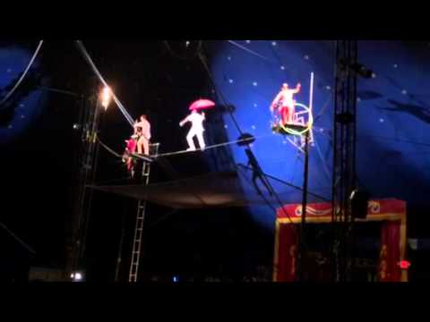 Circus Tightrope High Tight Rope Performance - YouTube