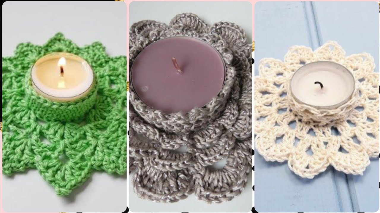 FABULOUS 💖 FREE CROCHET CANDLE 🕯️ HOLDER PATTERN - YouTube