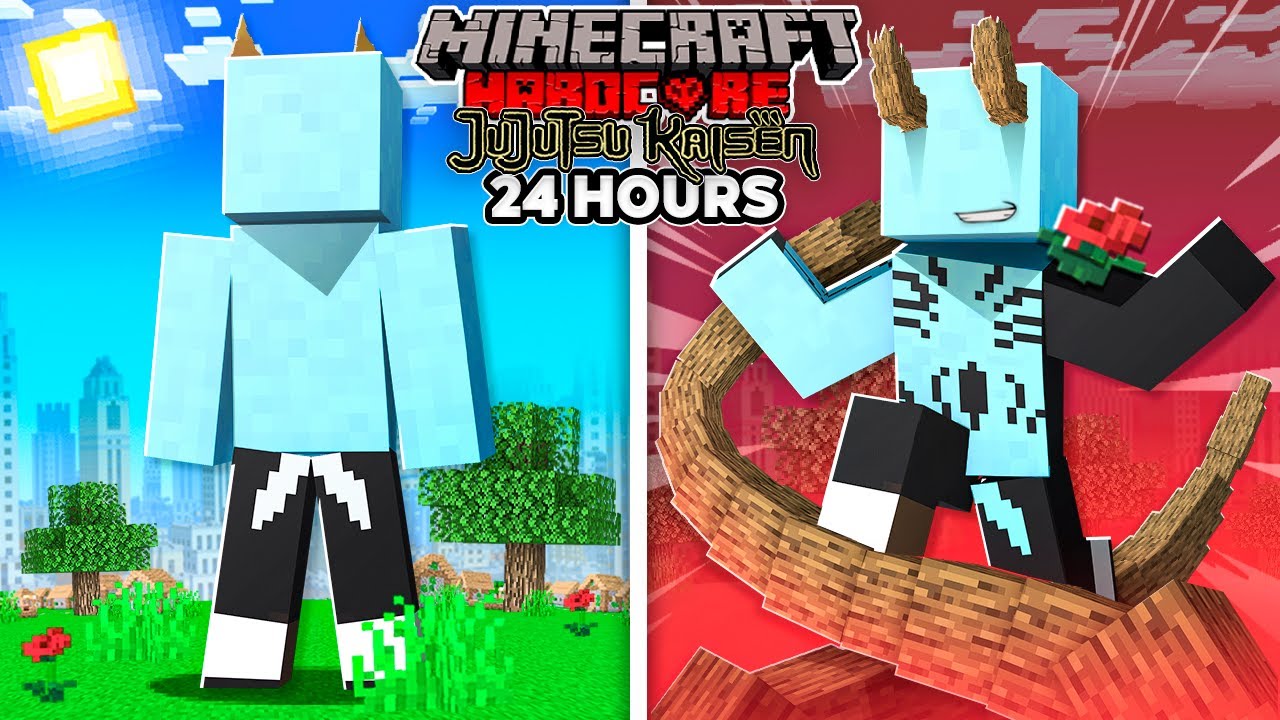 I Survived 24 hours as Hanami in Minecraft Jujutsu Kaisen - YouTube