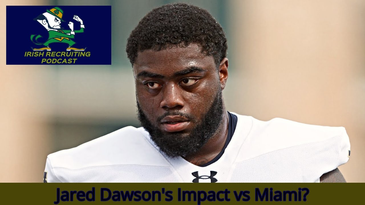 TRENCH BATTLE: Jared Dawson's IMPACT | Matchups | Irish vs Canes - YouTube