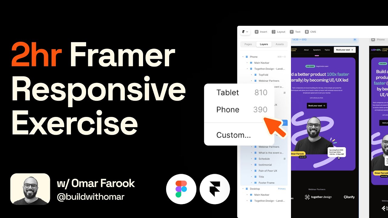 Framer - 2hr Responsive Web Challenge - YouTube