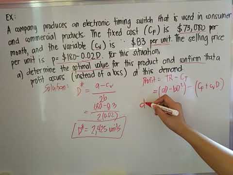 Solved Problem-Price-Demand Relationship - YouTube