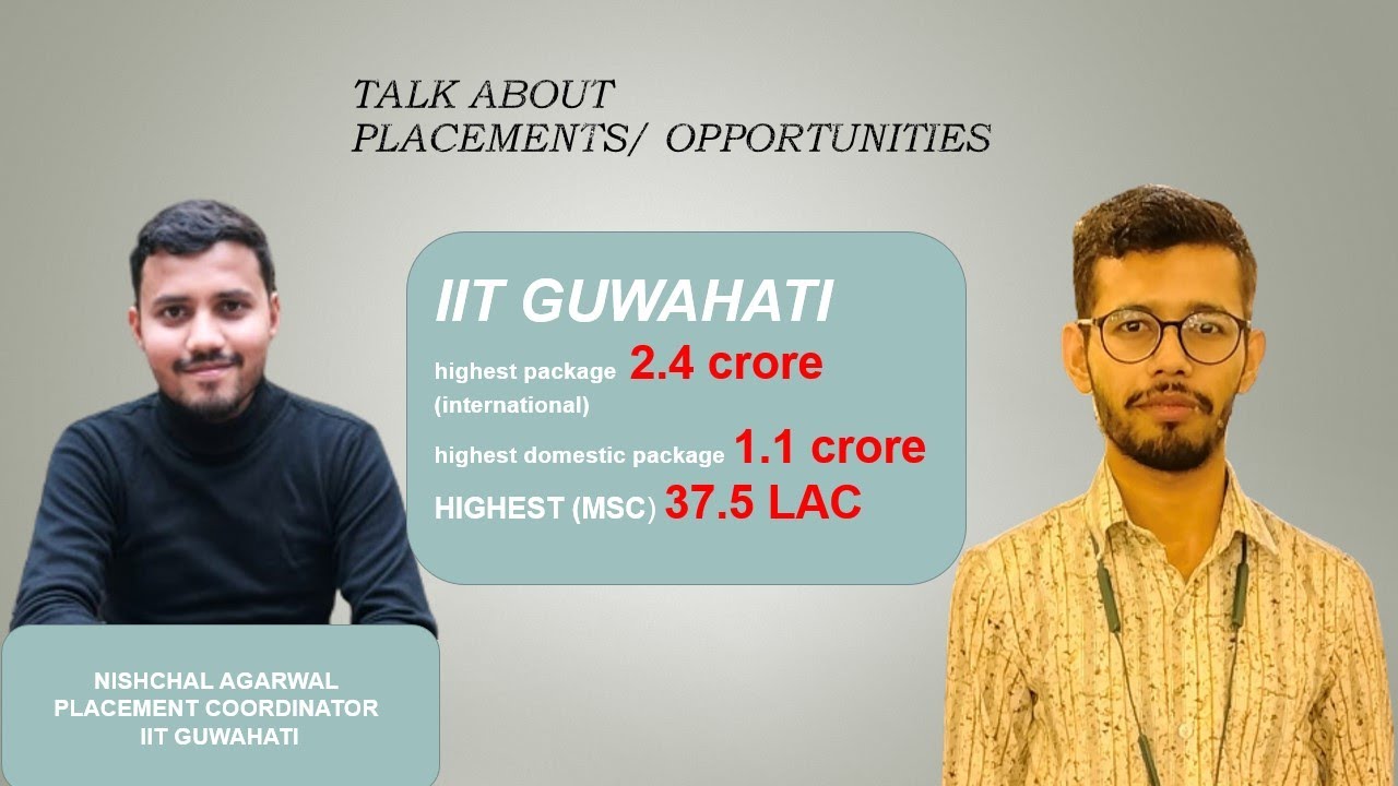 IIT GUWAHATI Placements || TALK ABOUT PLACEMENTS/OPPORTUNITIES PART 3 ...