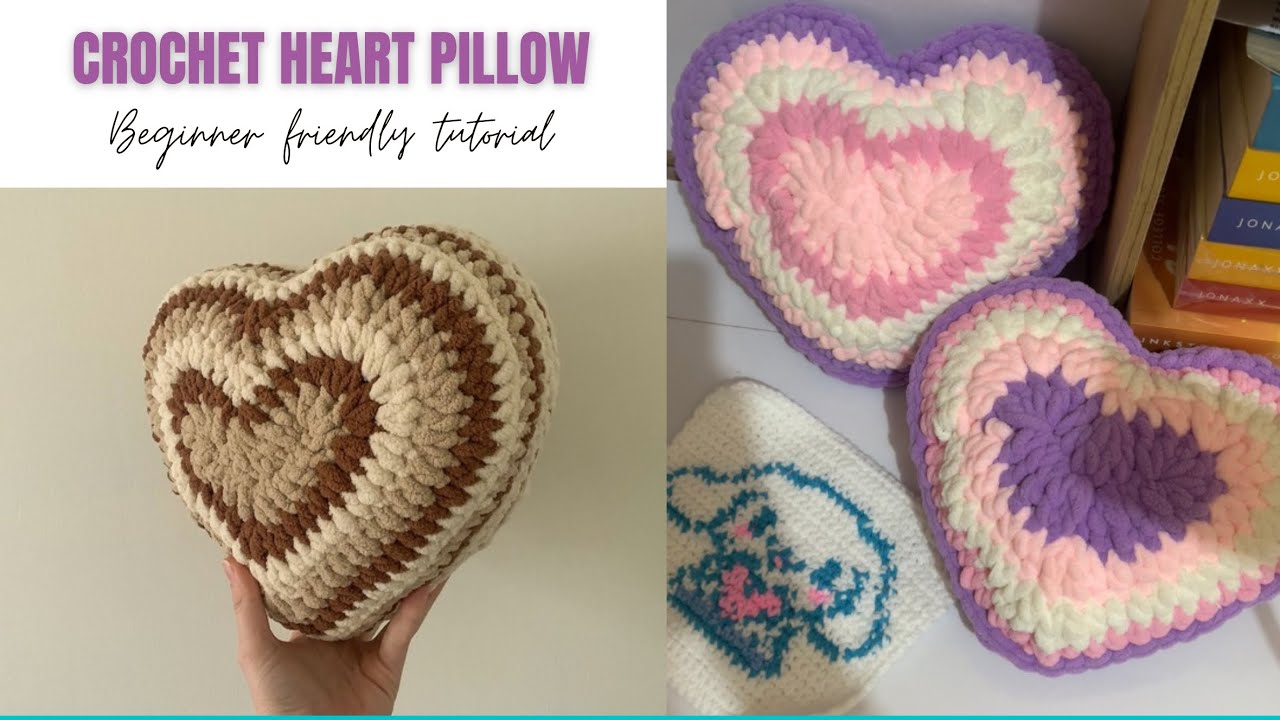 Crochet Heart Pillow Beginner Friendly Tutorial | Quick and Easy | # ...