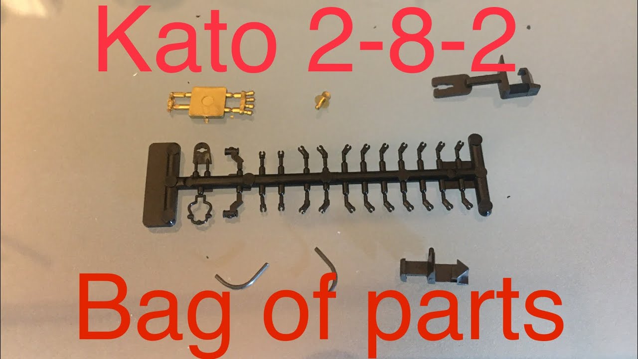 N scale Kato 2-8-2 Heavy Mikado. Installing the bag of detail parts ...