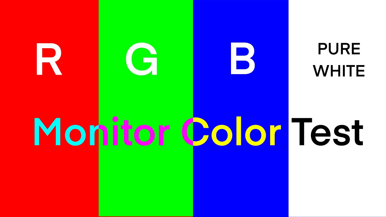 RGB Color Test | Monitor Pixel Refresh - Screen Burn Fix 10 Hours long ...