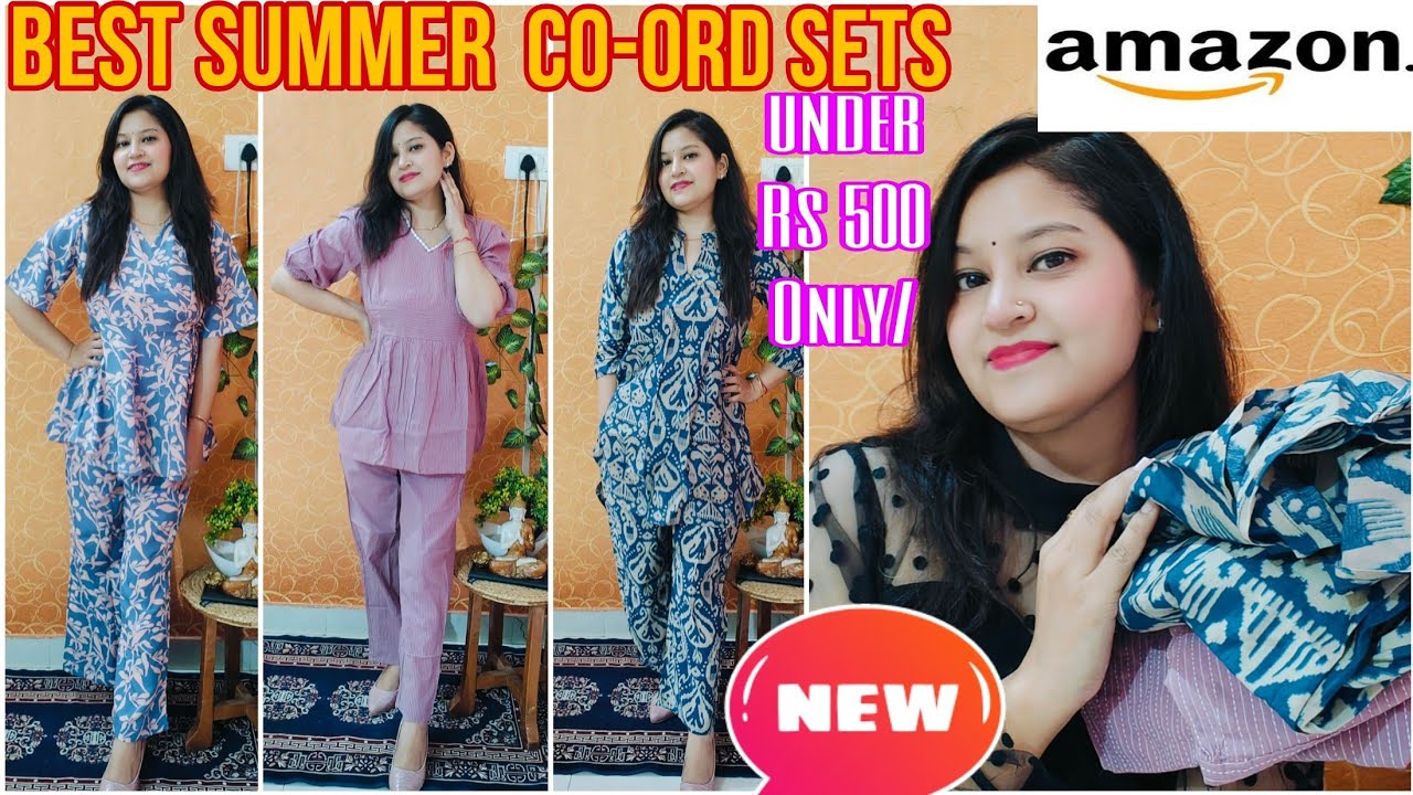 Amazon co-ord sets | Under 500| Amazon Trendy co ord sets haul | # ...
