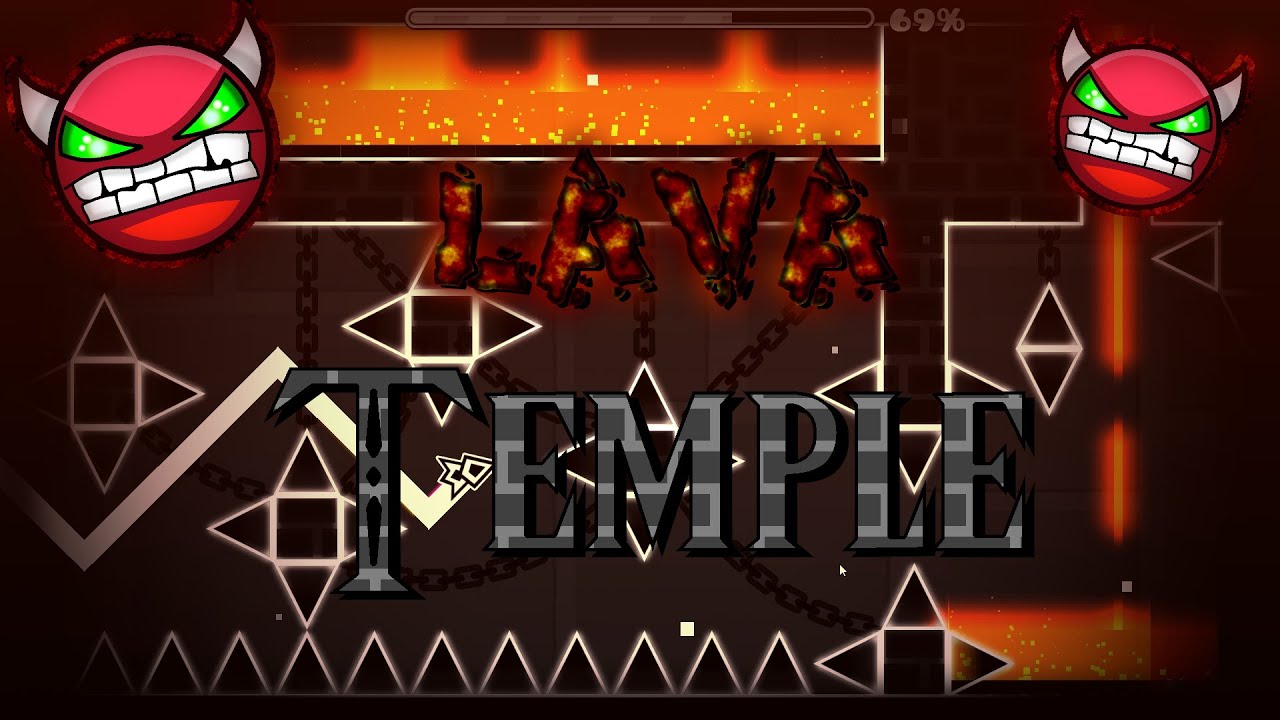 Lava Temple 100 % ( Hard Demon) by Michigun | Geometry Dash - YouTube