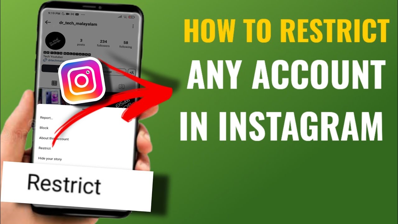 How To Restrict Any Account In Instagram | English - YouTube