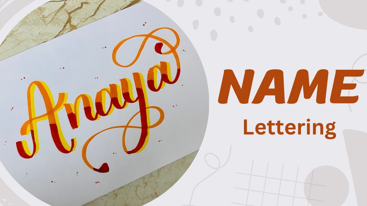 How to write your name in calligraphy/Real time name lettering. mov ...