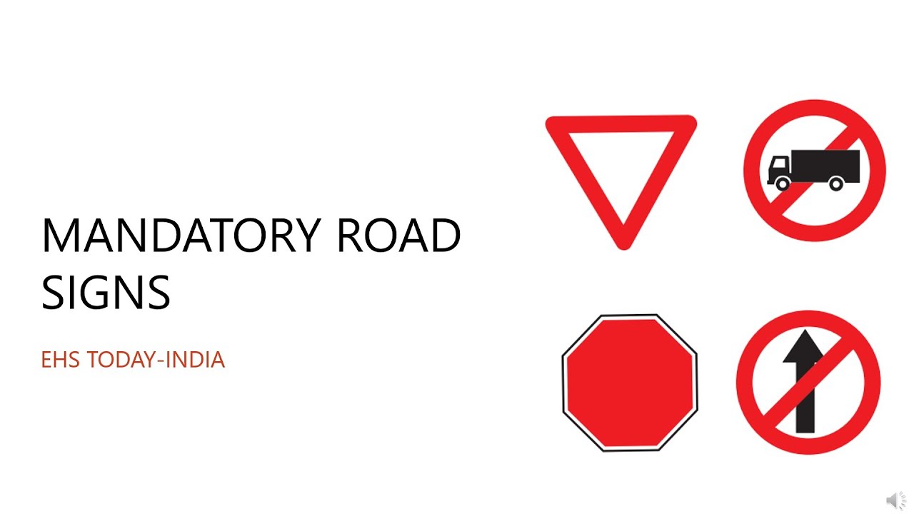 Mandatory Road Signs - YouTube