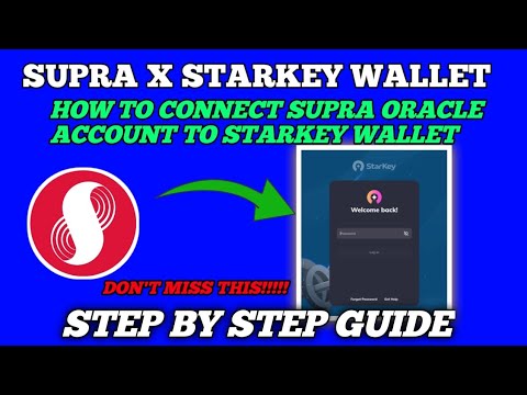 How To Connect Supra Oracle Account To Starkey Wallet - YouTube