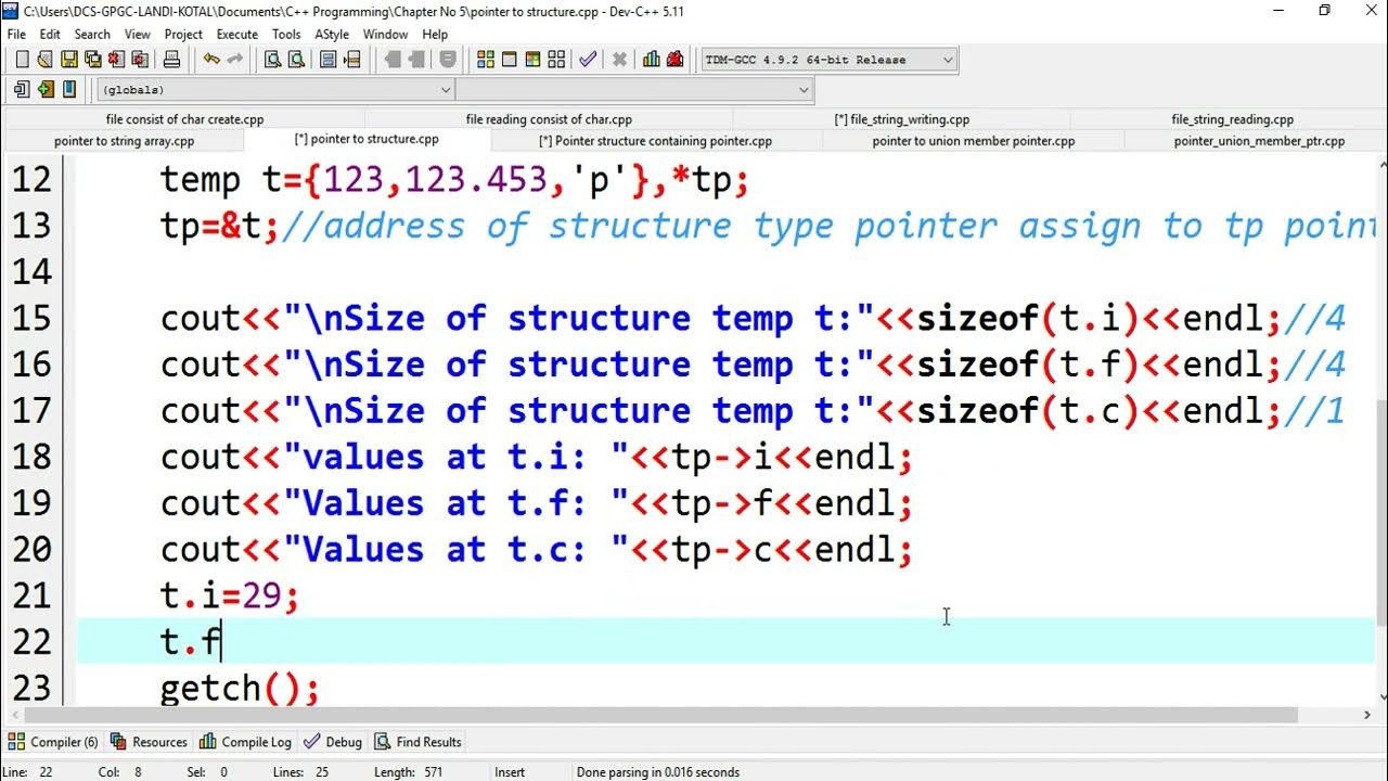 Lecture 55 Pointer Arrays Char Pointer Array Youtube