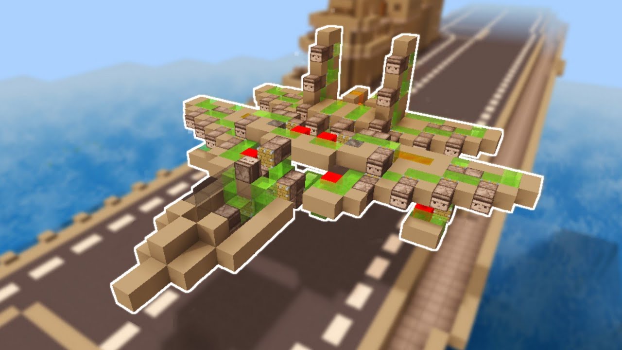 Minecraft Pe - Cara Membuat Pesawat Jet Bisa Bergerak ! - YouTube