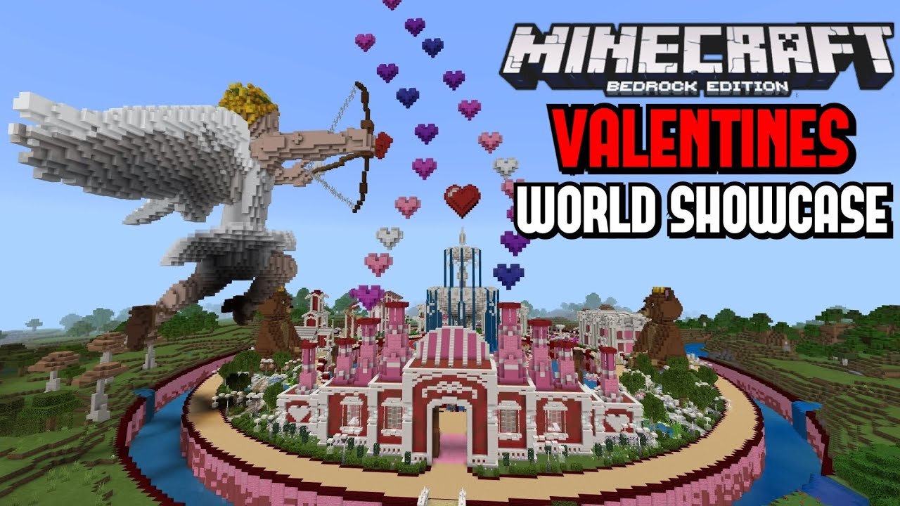 VALENTINES DAY WORLD SHOWCASE - MINECRAFT PS4 BEDROCK - YouTube