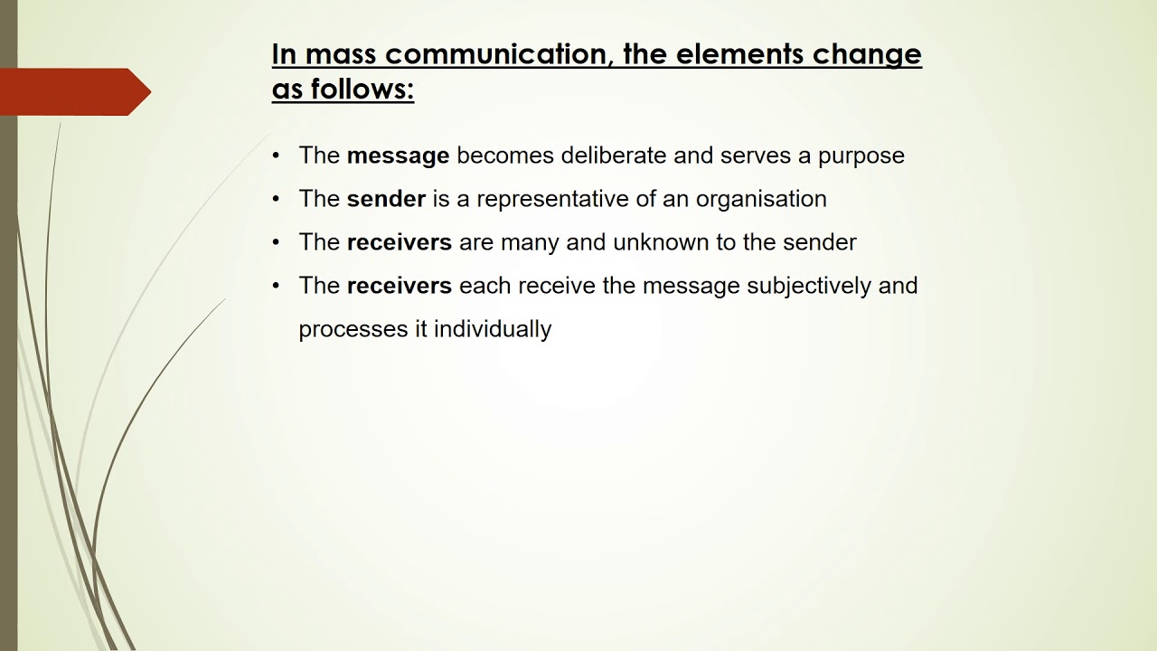 LESSON 2 : THE MASS MEDIA AS AN EXTENSION OF INTERPERSONAL ...